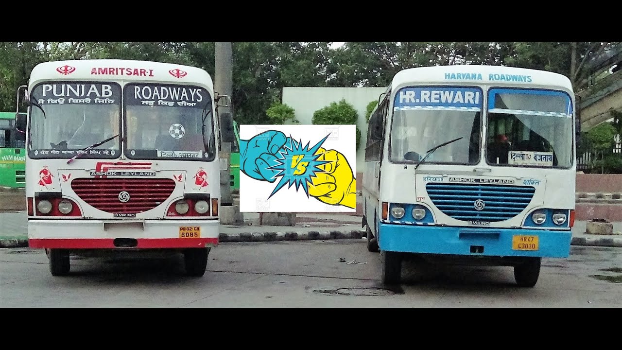 The best compilation of fast Punjab Roadways buses overtaking Haryana ...
