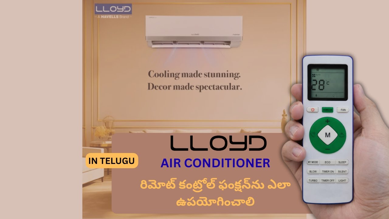 how to use lloyd ac remote function in telugu| lloyd ac remote function ...