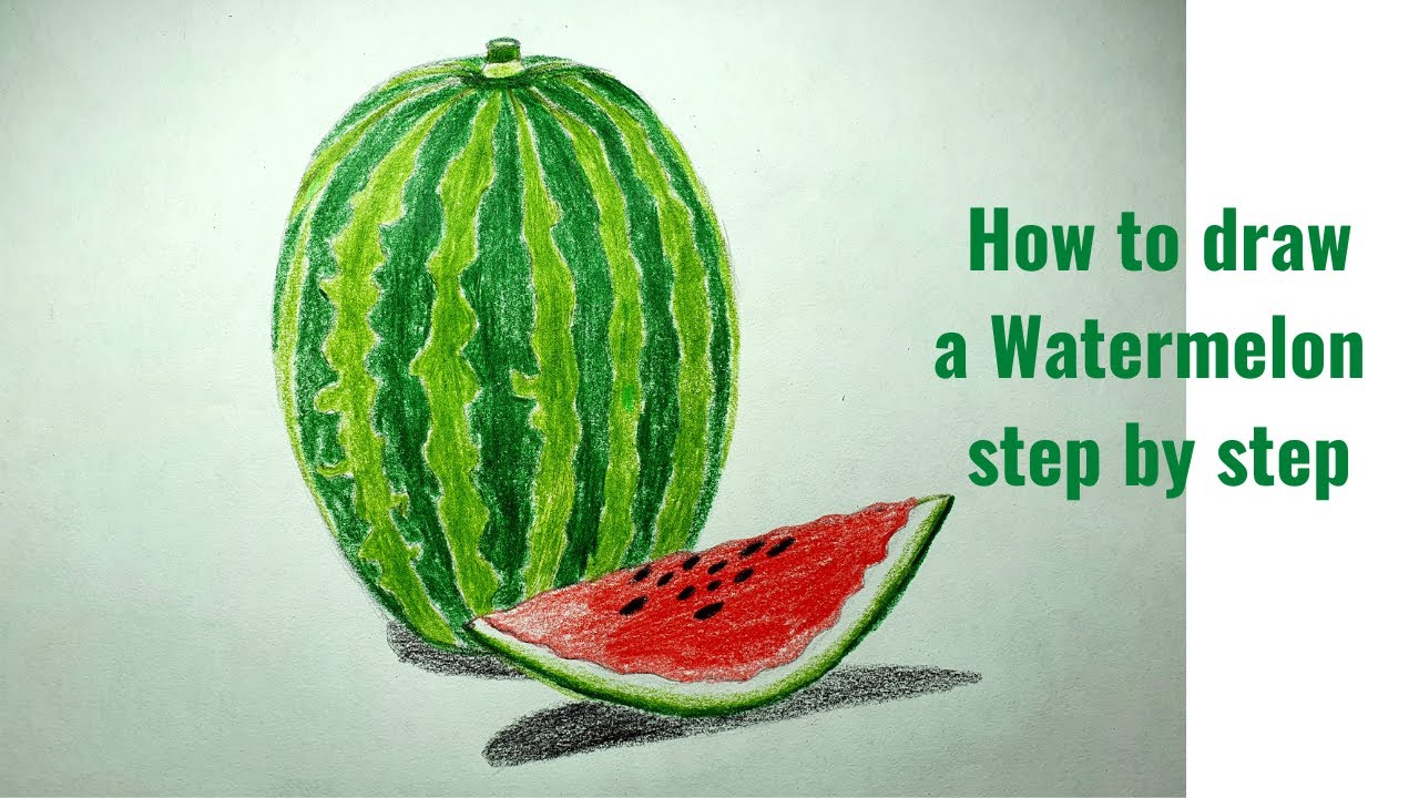 How to draw a Watermelon #howtodraw #drawing #shorts #tutorial #new # ...