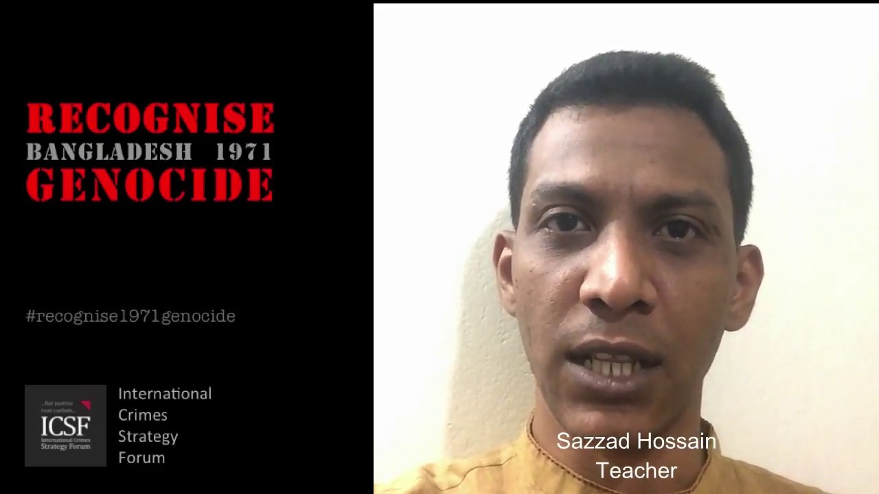 Sazzad Hossain for recognition of Bangladesh Genocide 1971 - YouTube