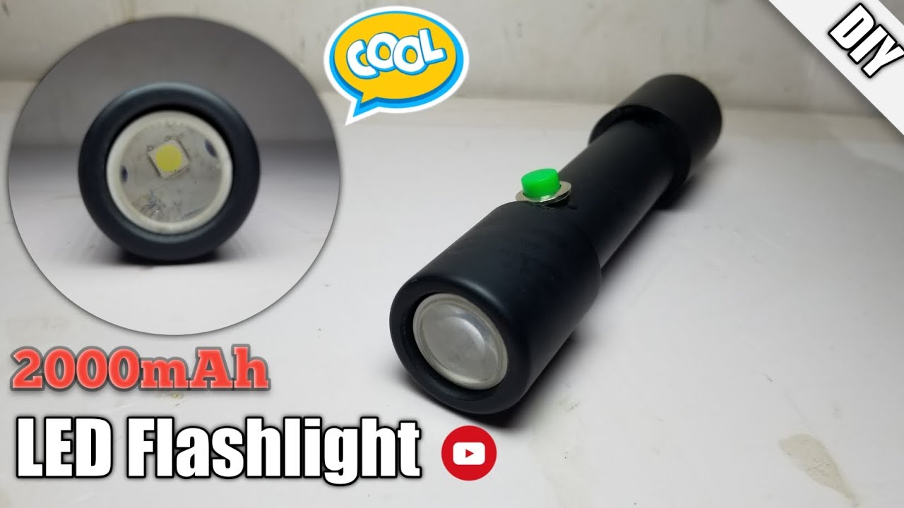 How to make a LED flashlight using PVC pipe at home👍 - YouTube
