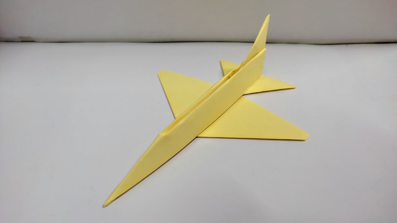 Origami F16 Jet Fighter Instructions | Airplane Paper - YouTube