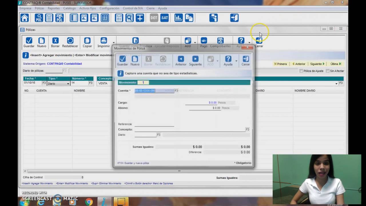 Como crear un sistema de poliza en CONTPAQ i Contabilidad - YouTube