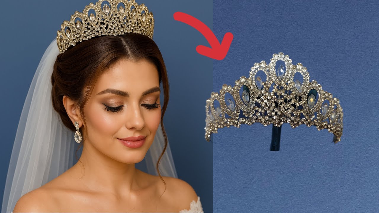 How to Make a Royal Bridal Crown with Simple Materials - YouTube