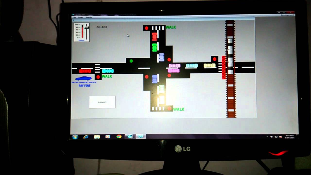 SCADA | 4 Way Traffic Signal - YouTube