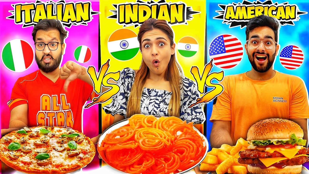 Having Only ONE COUNTRY ka Food 😍 || 60 Minute FOOD Challenge 😱 - YouTube