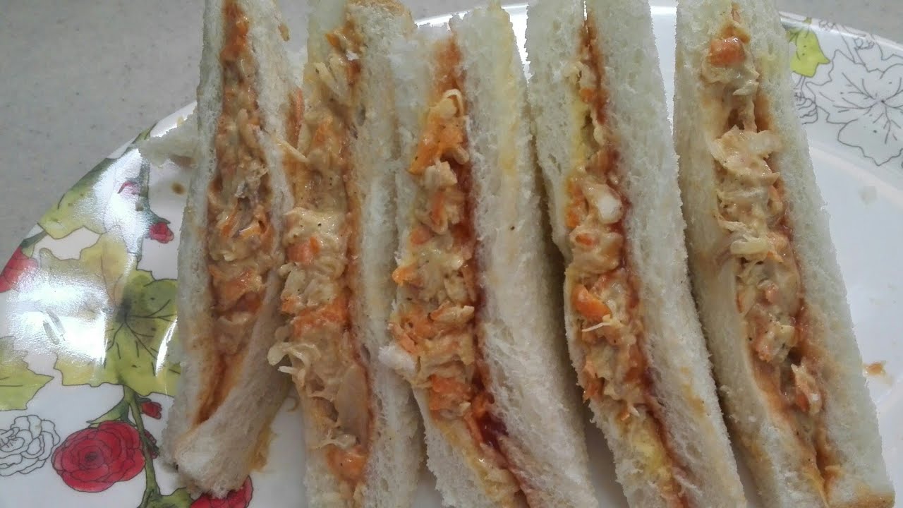 Chicken Mix Vegetable Sandwich Easy Recipe By Mrs.Jawed. - YouTube