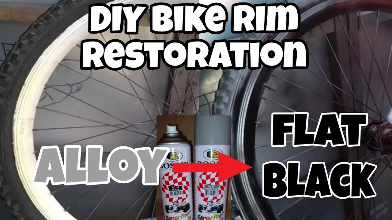 how to spray bike wheels restoration do it yourself. - YouTube