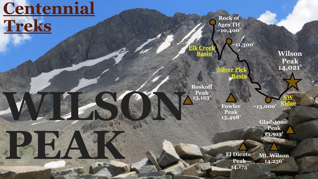 Wilson Peak - Climb to the top via the SW ridge, from Rock of Ages TH ...