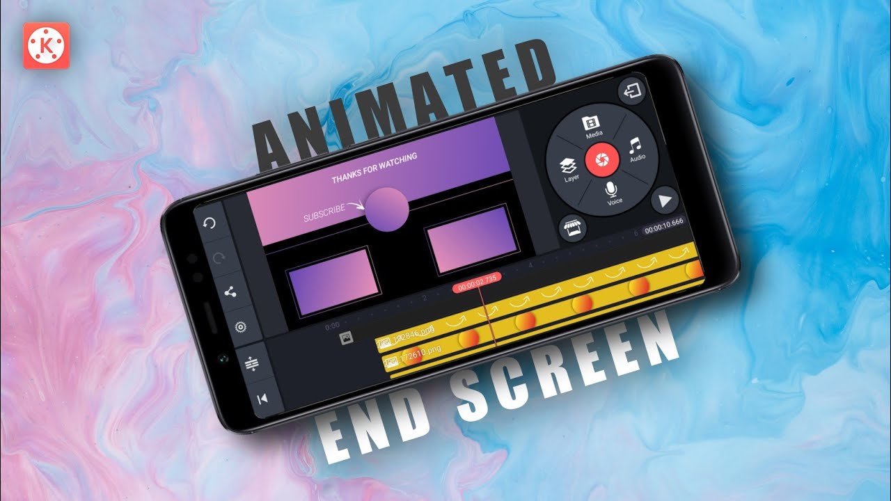 Animated End Screen or Outro Making KineMaster & PixelLab using Mobile ...