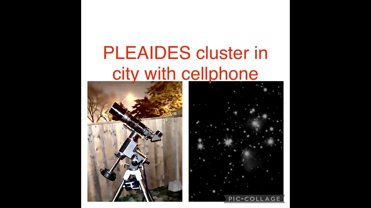 M45 Pleiades cluster with cellphone from a large city #astronomy # ...