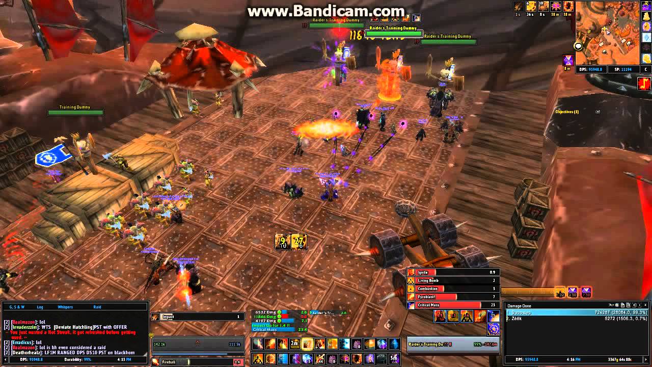 4.3 Fire Mage Test Dummy Dps - YouTube