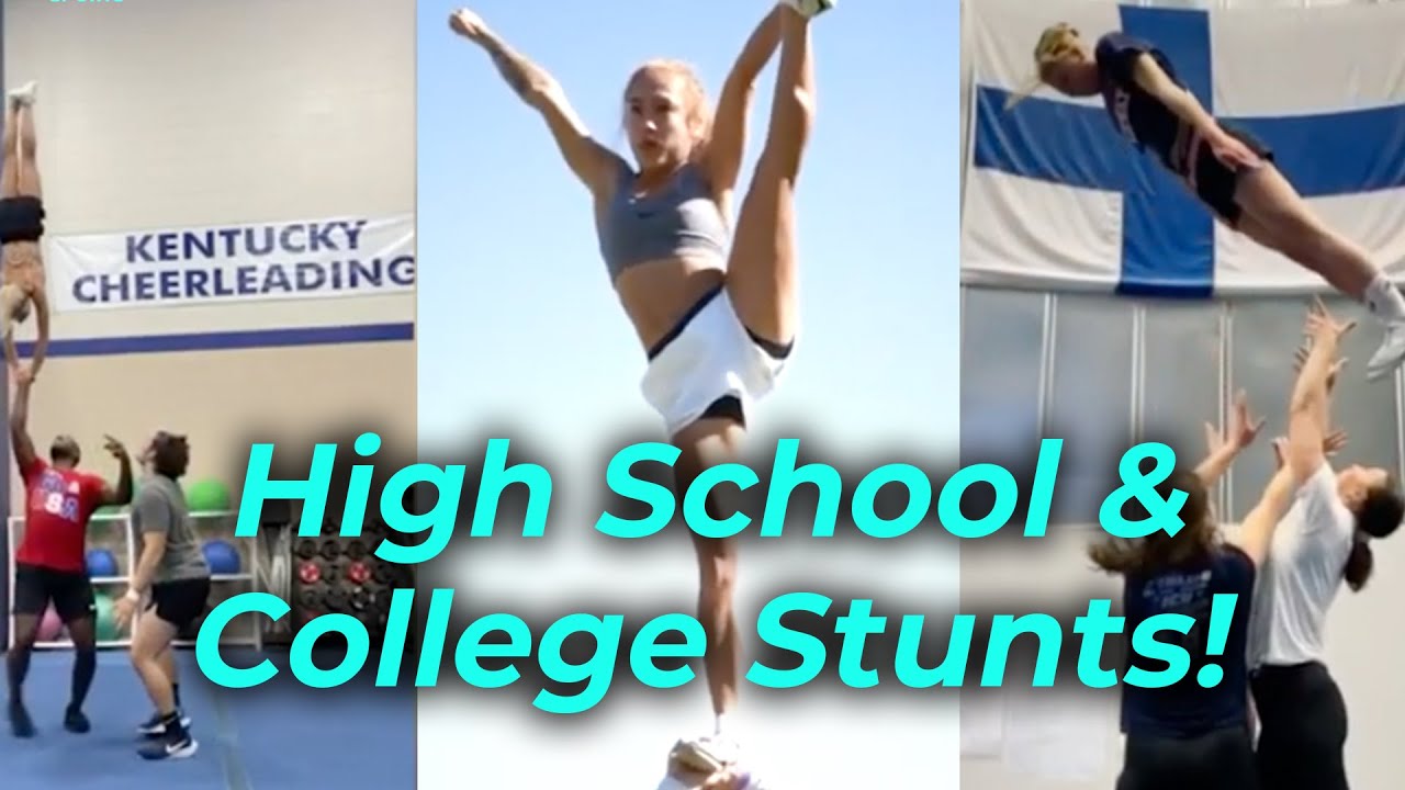 Best Of High School And College Cheer Stunt Sequences Youtube
