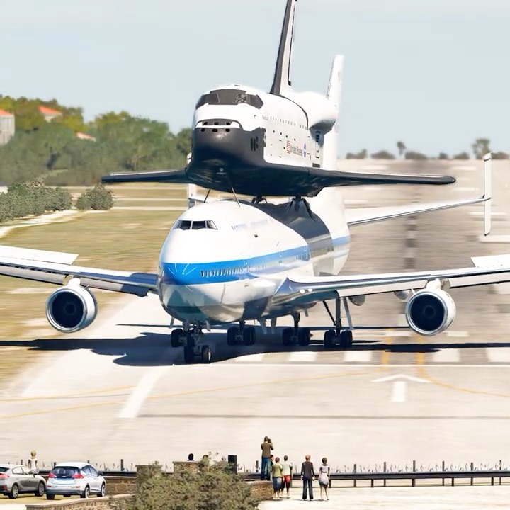747 BOEING NASA Shuttle Emergency Plane Takeoff From Skiathos Airport # ...