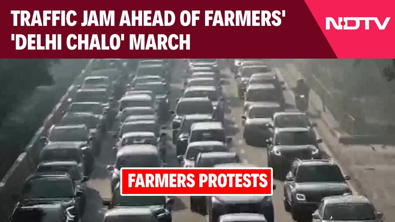 Delhi Farmers Protest | Massive Traffic Jam Ahead Of Farmers' 'Delhi ...