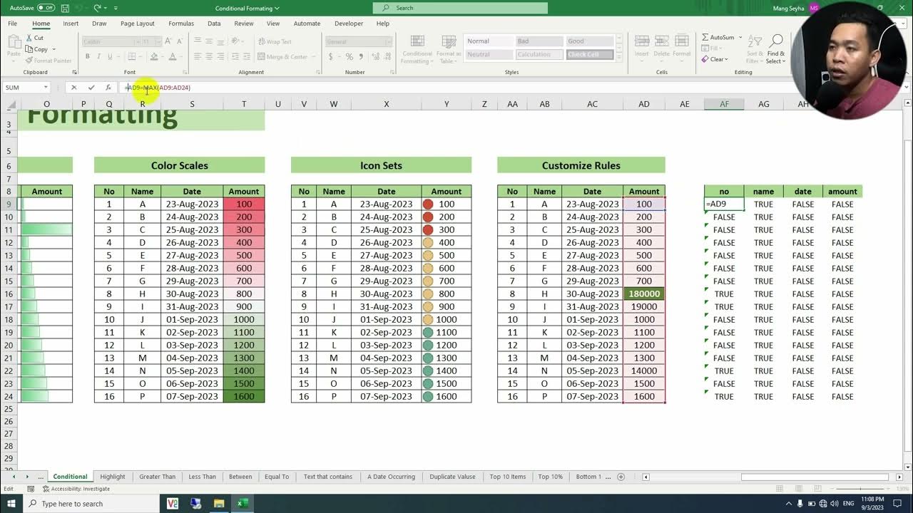 How to use conditional formatting in excel Part 2 | Customized ...
