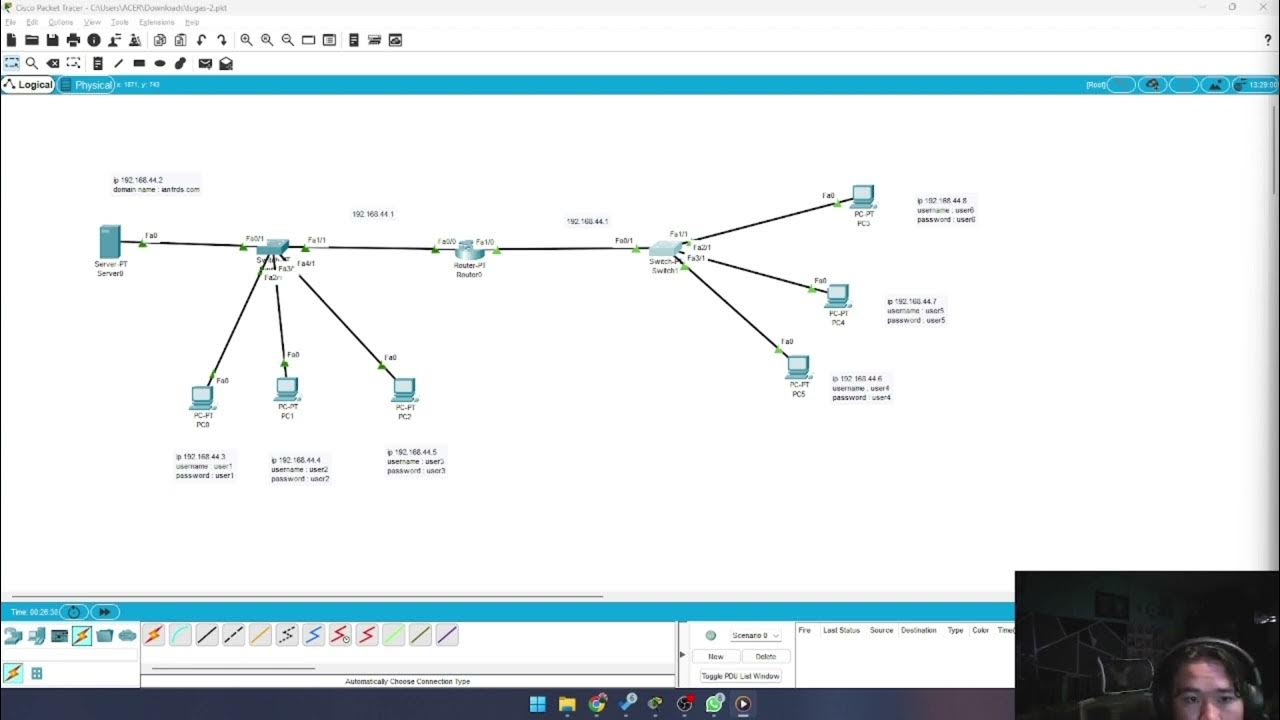 Konfigurasi Cisco Packet Tracer Email dan Firewall - YouTube