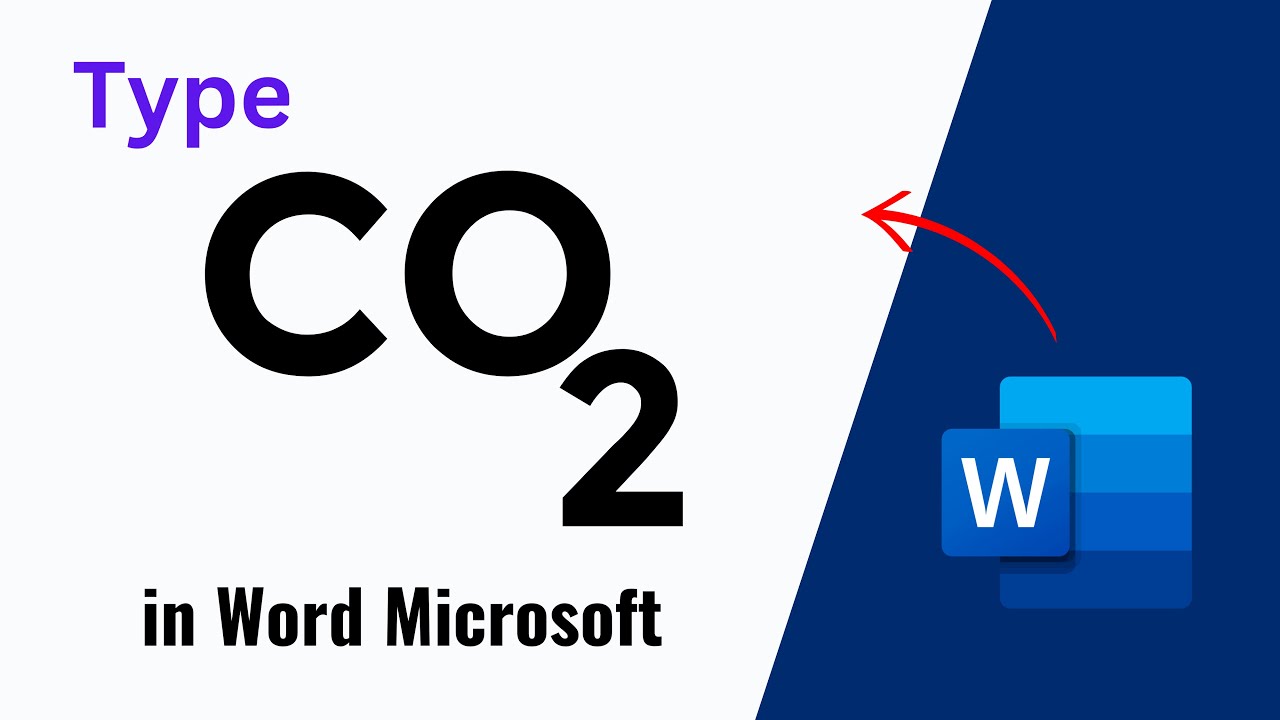How to Type CO2 in Word Microsoft | CO2 Symbol in Word - YouTube