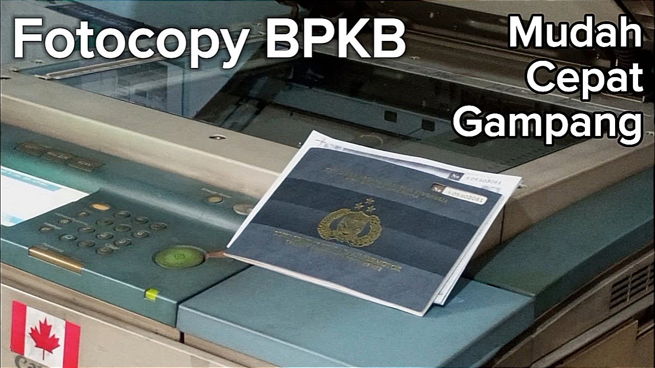 Cara Mudah Gampang & Cepat Fotocopy BPKB pada mesin Canon - YouTube