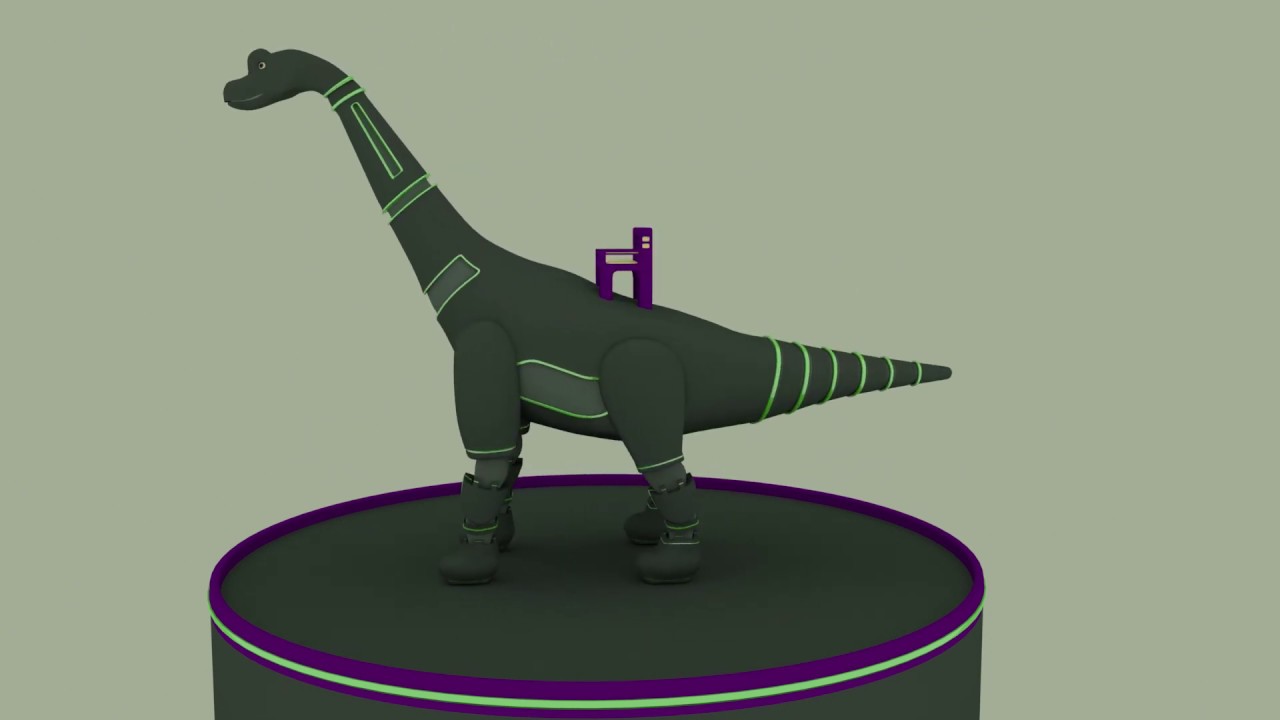 Brachiosaurus robot - Autodesk Maya - YouTube