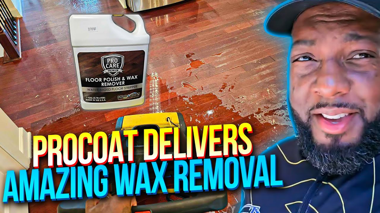 Extreme hardwood floor wax removal using Procoat Wax & Polish remover ...