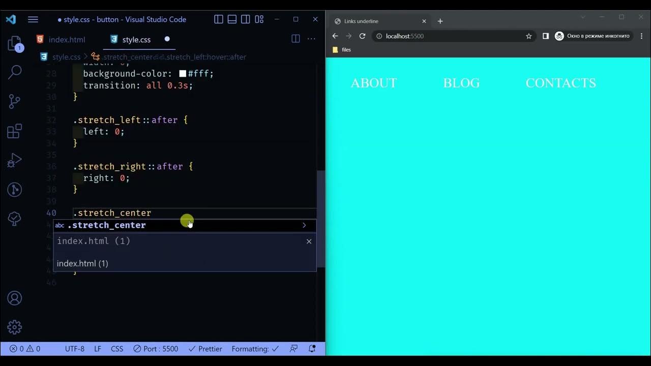 Анимация подчеркивания ссылок меню на чистом css | Links underline animation by css |html css ...