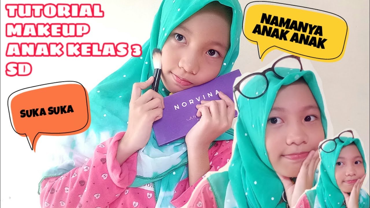 Tutorial make up Anak kelas 3 SD // Retno anggun kd - YouTube