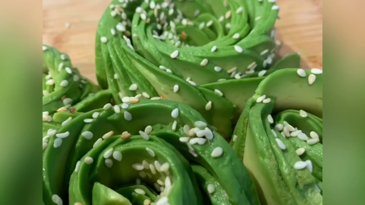 Palta Como hacer una flor de aguacate - YouTube