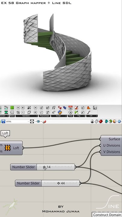 Grasshopper - EX 58 - Graph mapper + Line SDL - YouTube