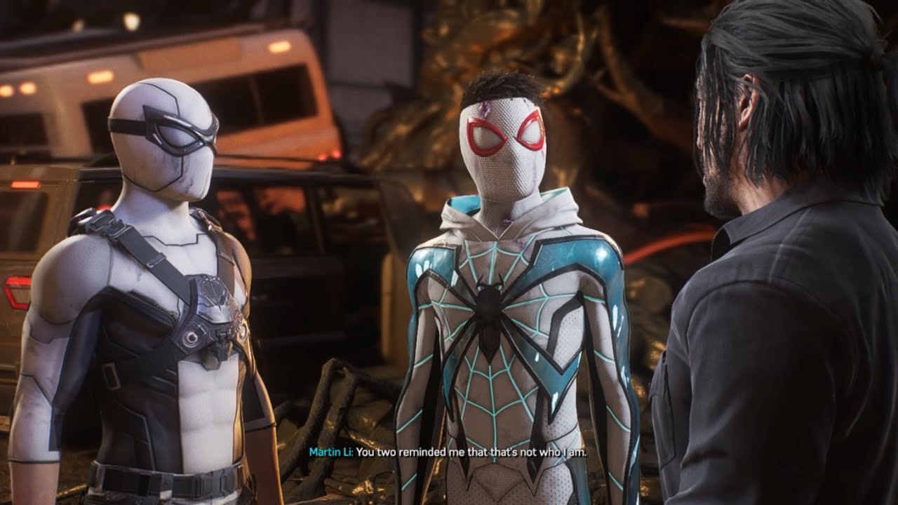 Marvel Spider-man 2 PC gameplay - Set things right - Spider-man, Miles, and Mr. Negative scene ...