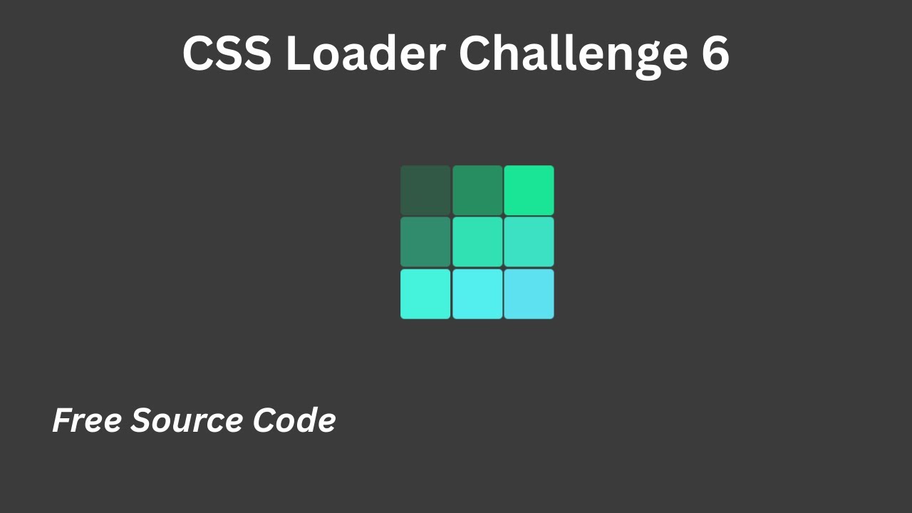 CSS Animation Tutorial | CSS Loader Challenge 6 #cssanimation #csstutorial #cssloader - YouTube