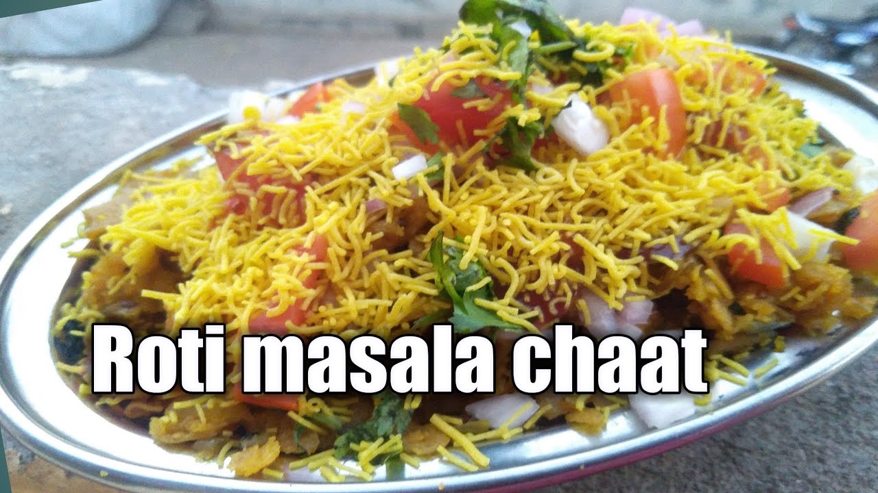 wheat roti chat recipe/wheat roti masala bhat #recipe - YouTube