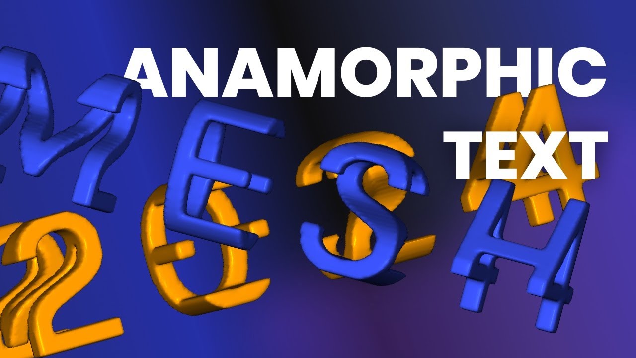 Create Anamorphic Text Tutorial - YouTube