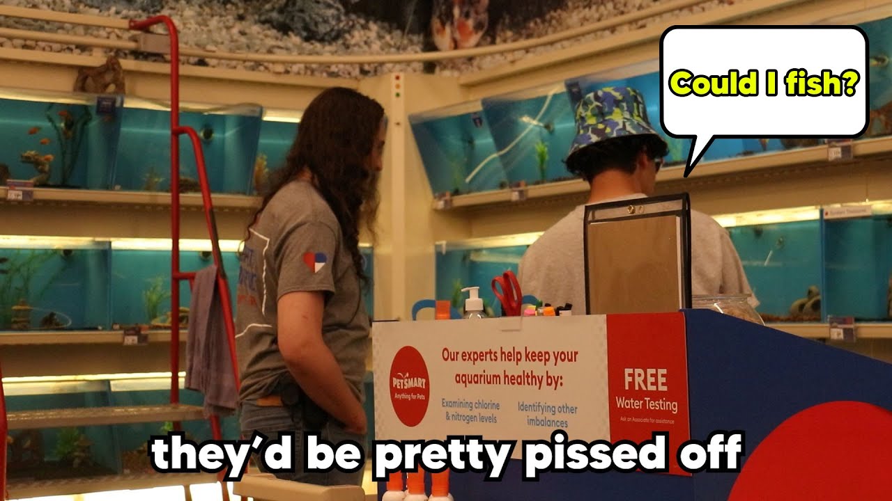 Fishing At Pet Stores Prank! - YouTube