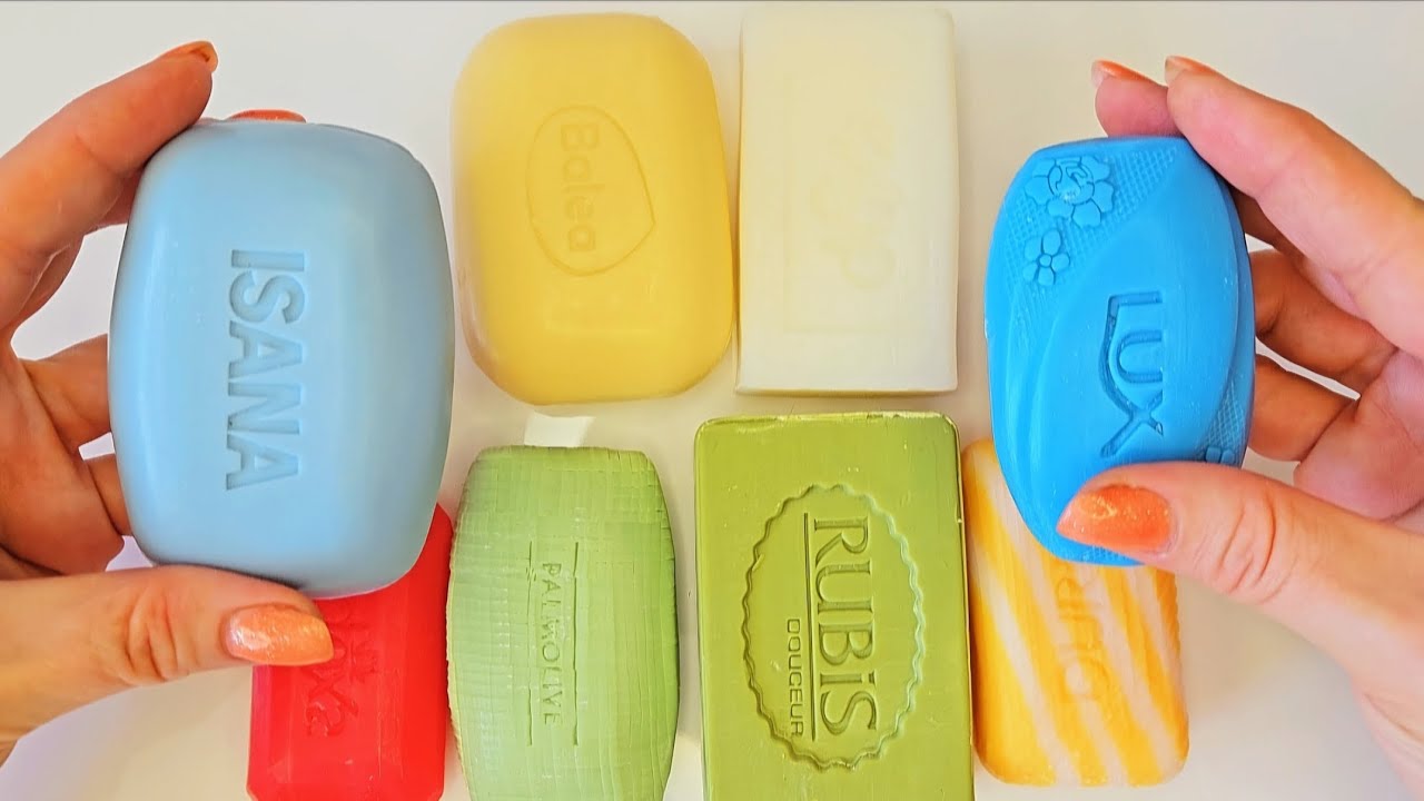 Soap cutting • ASMR • relaxing video • soap cut into cubes - YouTube