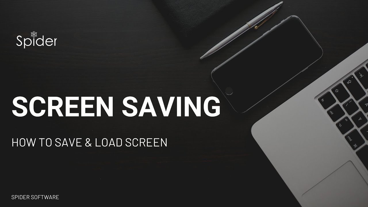 HOW TO LOAD AND SAVE SCREEN | SPIDER SOFTWARE TUTORIALS | EPISODE 9 ...