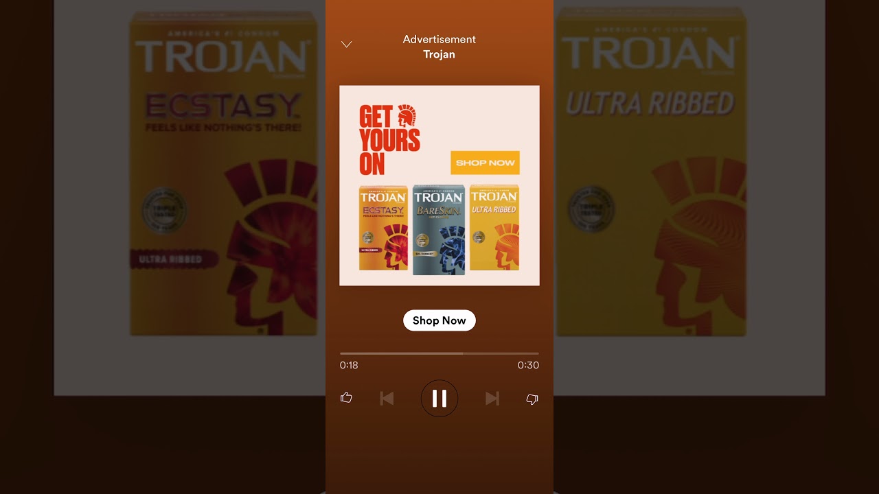 Trojan condoms 2021 Spotify ad. - YouTube