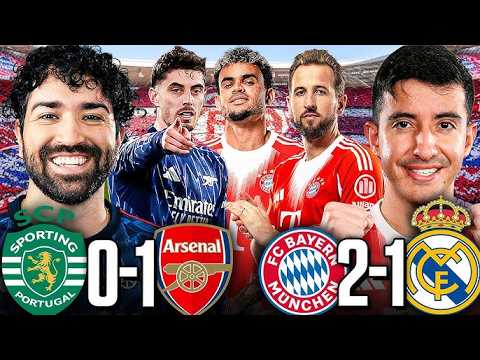 UCL Highlights & Interviews 🎙️ Real Madrid vs Bayern Munich | Arsenal ...
