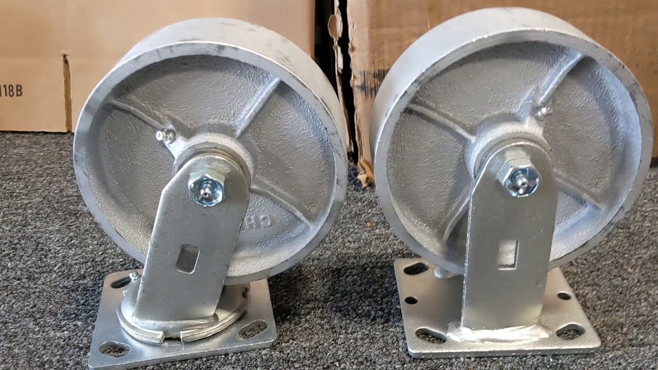 Replacement Heavy Duty Caster and Wheels - YouTube