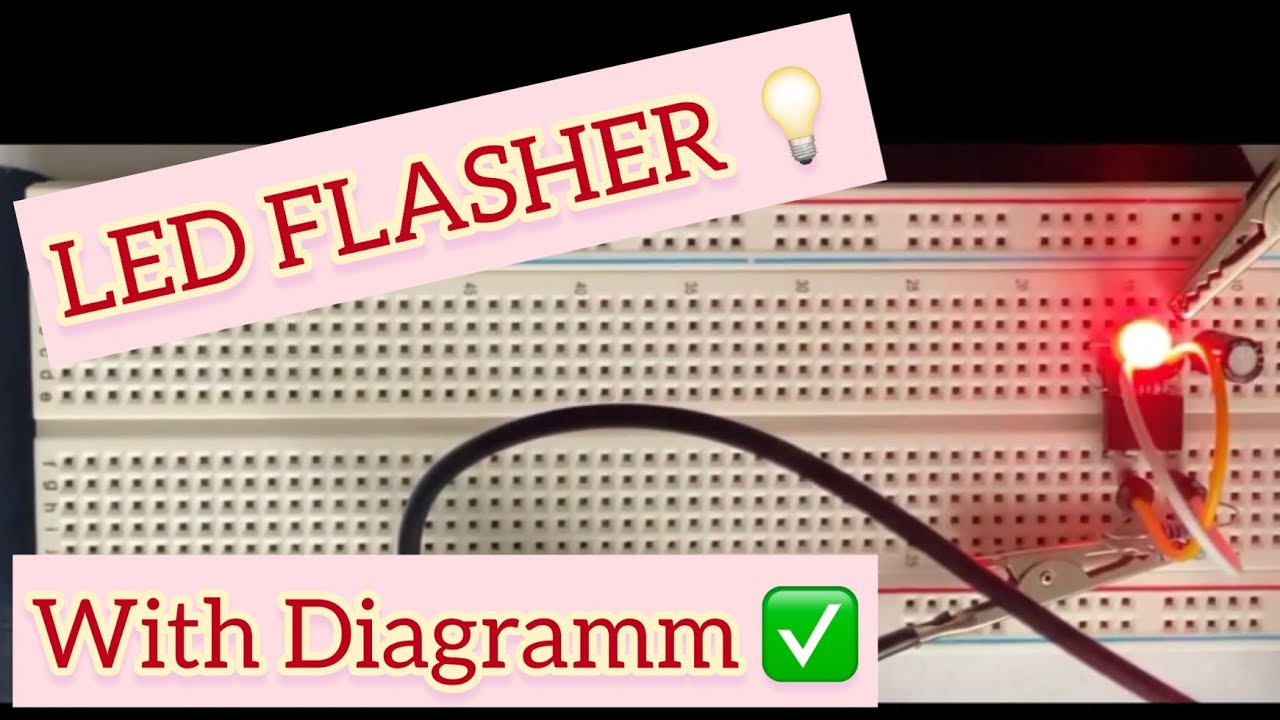 Flashing Led Circuit Using 555 Timer On Breadboard ๐ก Breadboard 555timer Youtube