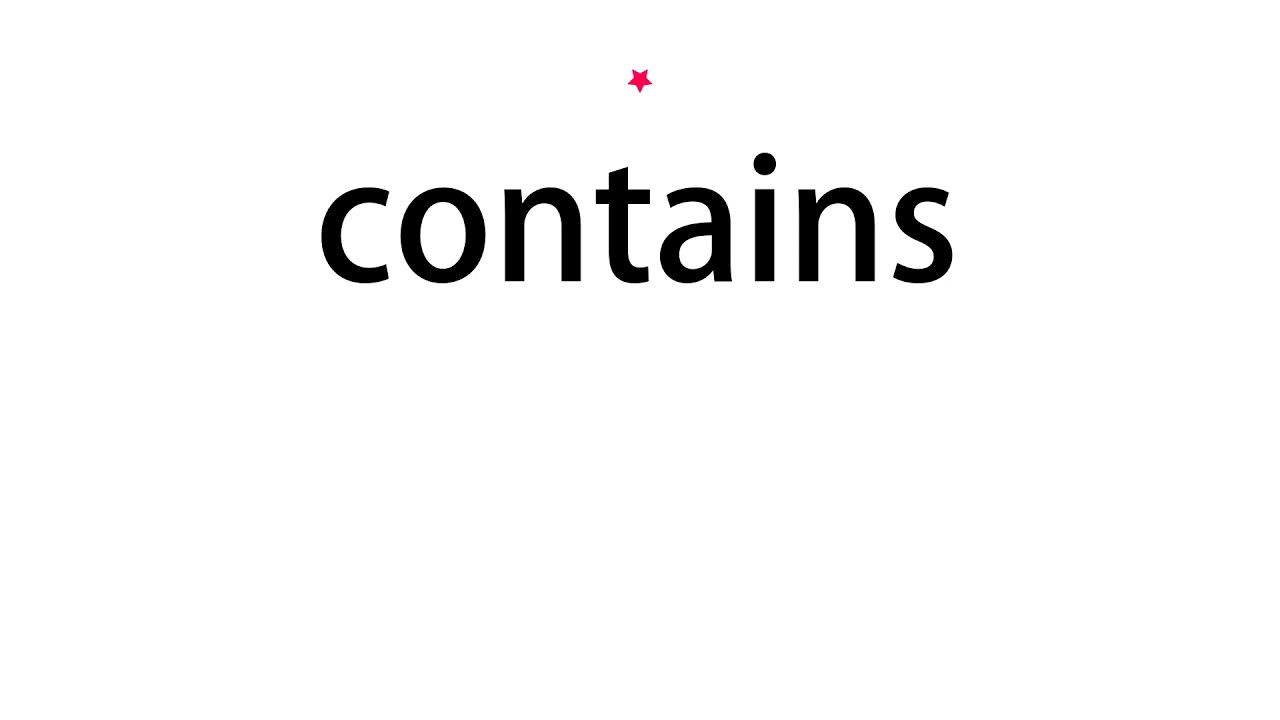 How to pronounce contains - Vocab Today - YouTube