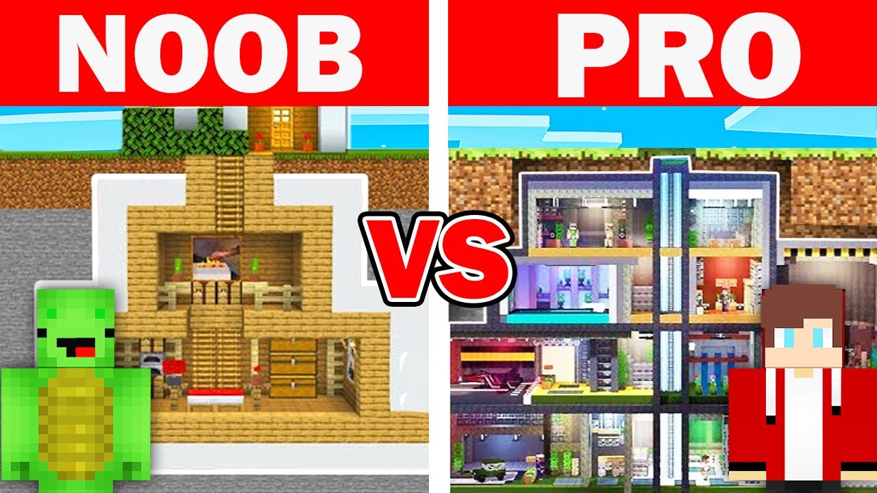 Mikey & JJ - NOOB vs PRO : UNDERGROUND BUNKER BUILD CHALLENGE - Maizen ...