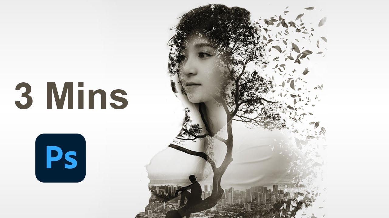 3 Minutes-Photoshop Tutorial: Double Exposure - YouTube