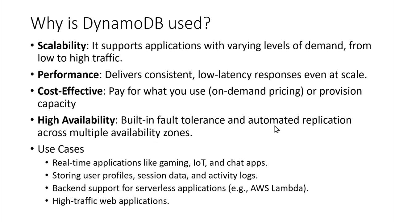 AWS DynamoDB in Action - YouTube