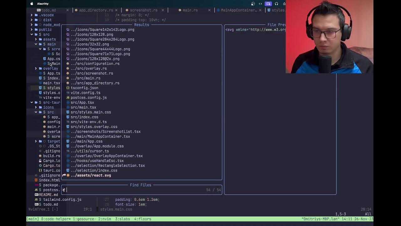 Screenshot App | Tauri | Rust | TypeScript | NeoVim - YouTube