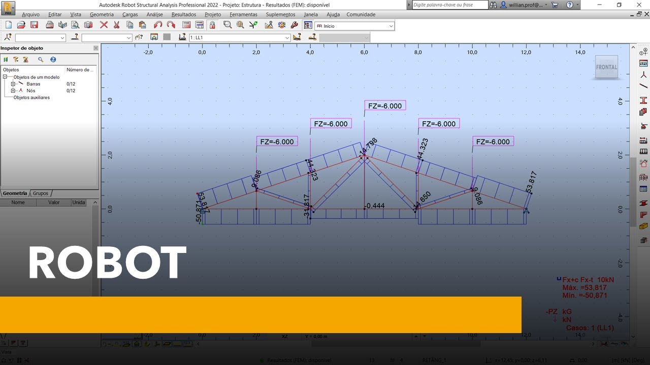 Autodesk Robot Structural Analysis Professional 2022 - Treliça #3 - YouTube