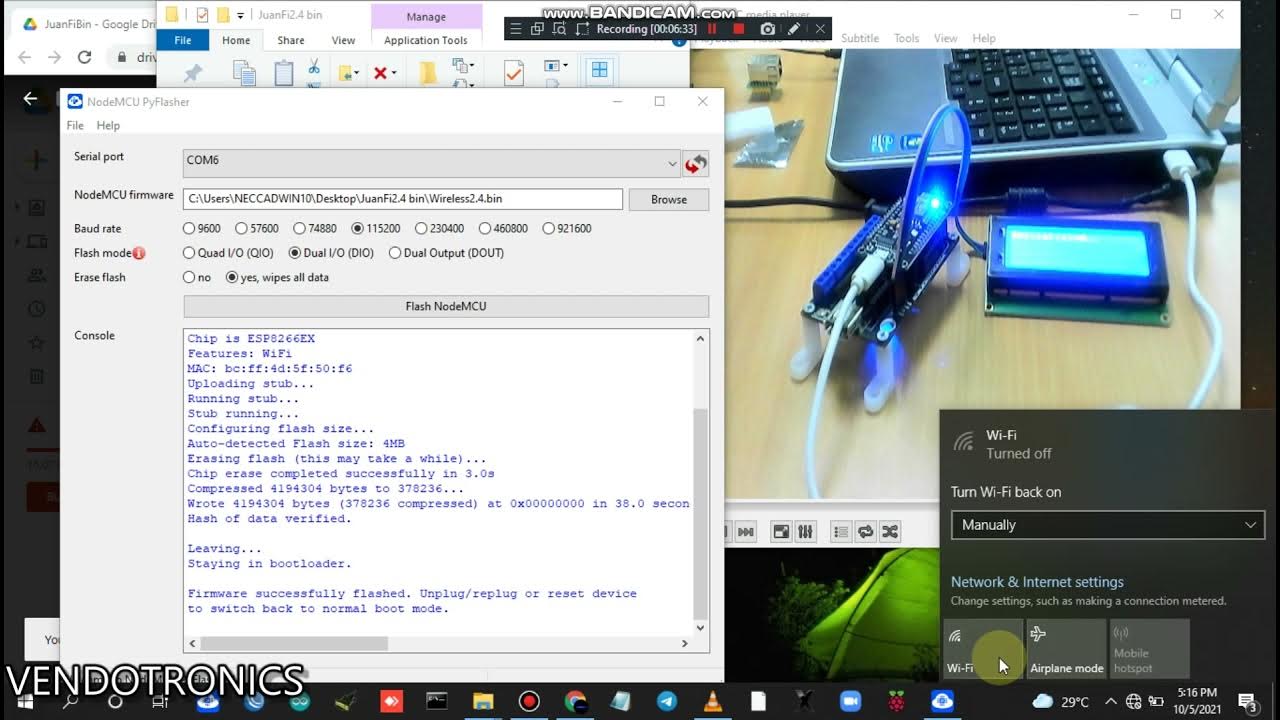 How to flash single bin for esp8266 and esp32 - YouTube