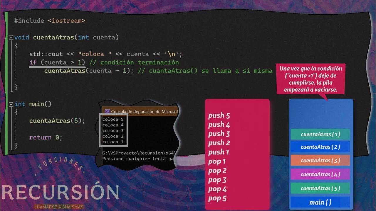 119.- Curso C++ No Tan Básico. Recursión y funciones recursivas. - YouTube