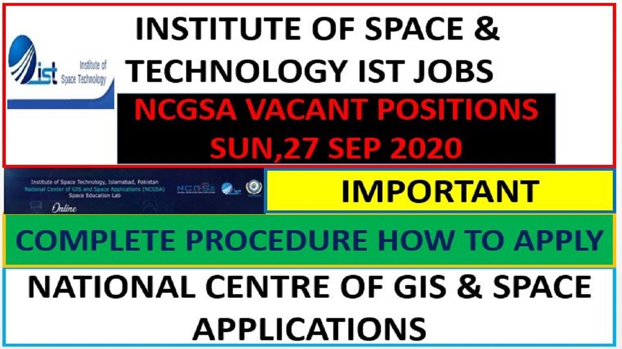 NCGSA (IST) JOBS SEP, 2020 - YouTube