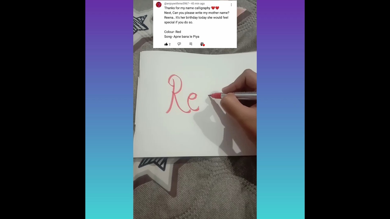 REENA NAME CALLIGRAPHY😍💥 || #viral #fun #writing #name #kids # ...